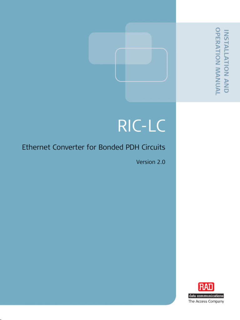 Manual RIC LC RAD | PDF | Computer Network | Osi Model