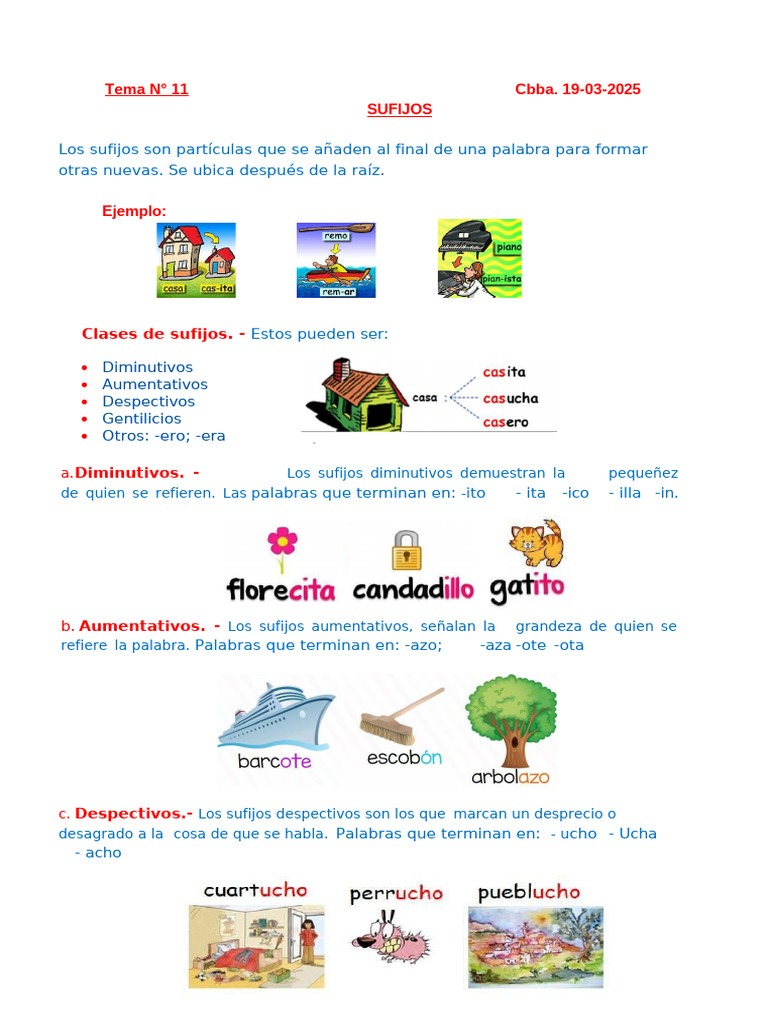 Tema 11 Sufijos | PDF
