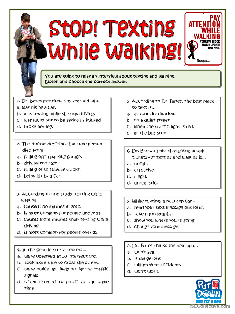 Texting and Walking: Risks and Insights | PDF | Text Messaging | Traffic