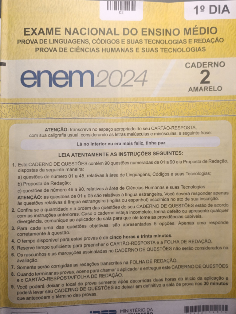 v1AUTH 2024arquivoseducacaoenem 2024 Dia1 G1-Amarelo PDF | PDF