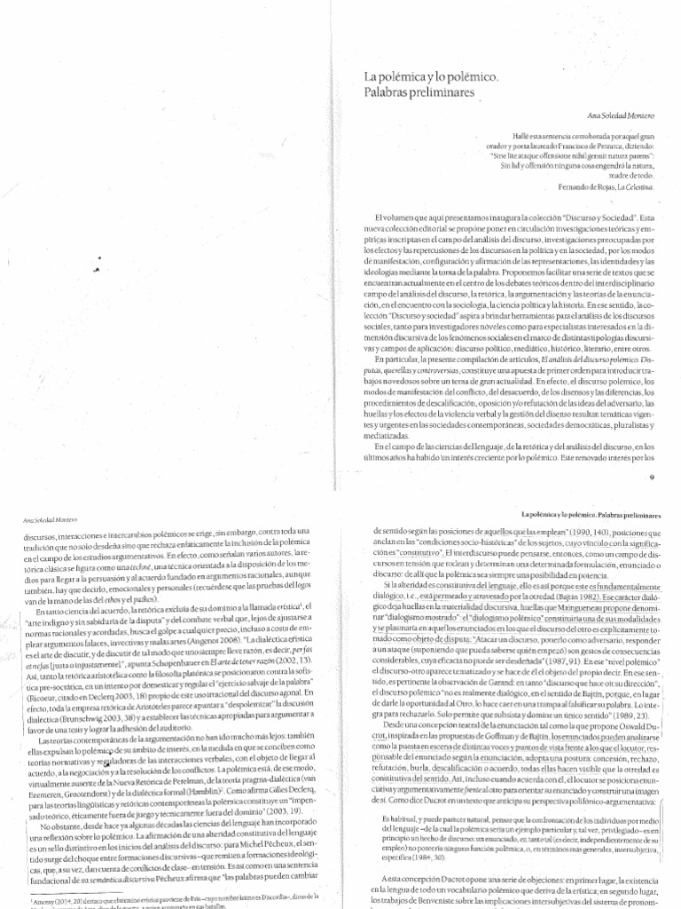 Sol Montero. La Polémica y Lo Polémico | PDF