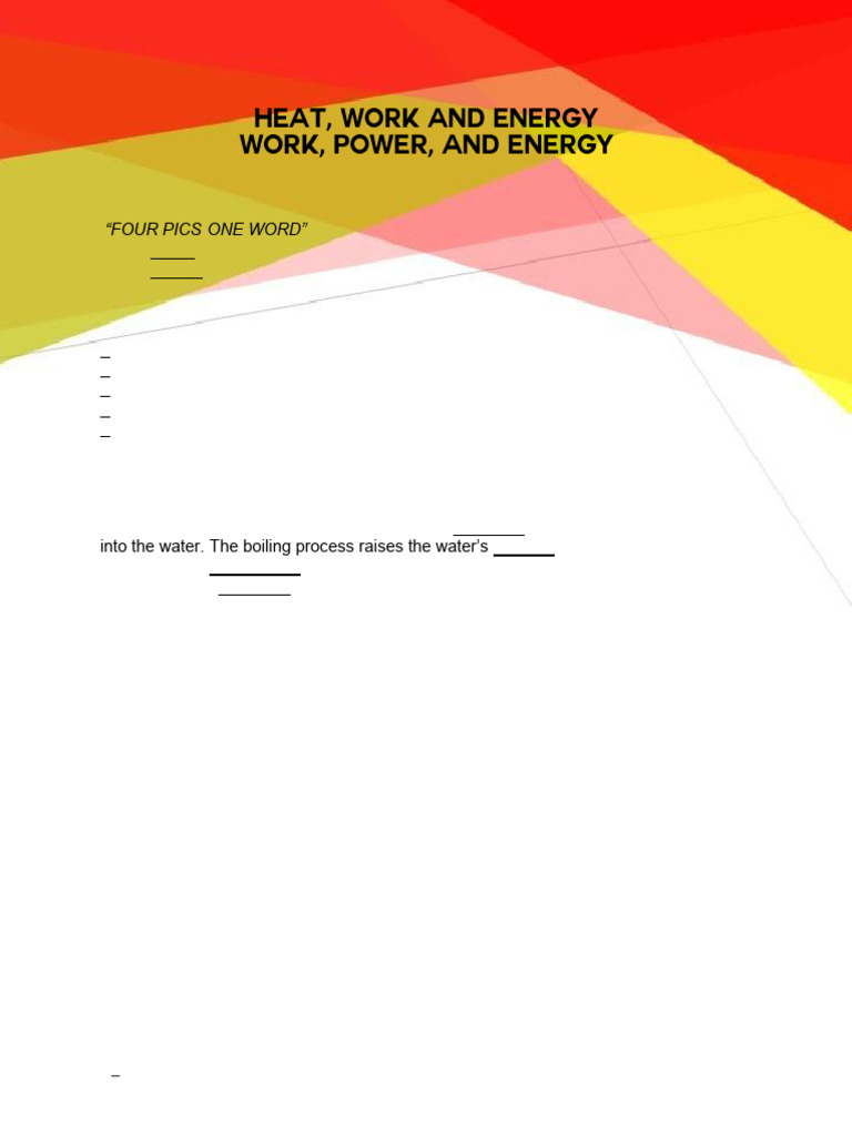 Heat, Work, and Energy Transformations | PDF
