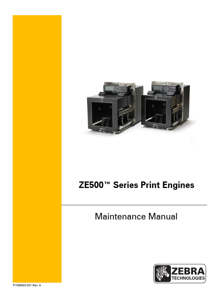 Zebra Ze500 Series Print Engines Maintenance Manual | PDF | Power ...