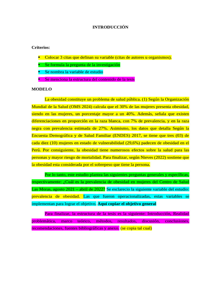 Modelo de Introduccion | PDF | Obesidad | Metodología de encuesta