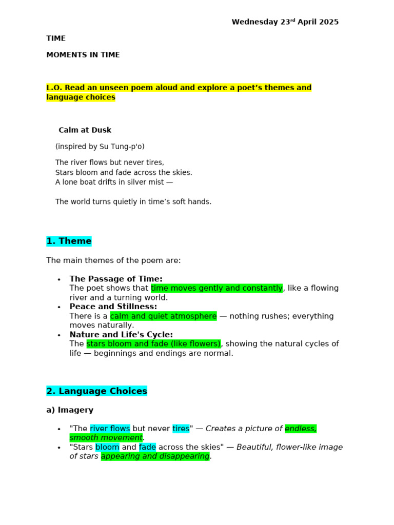 Year 9 - Poetry | PDF