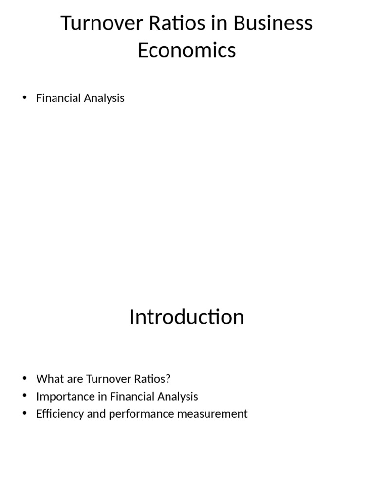 Turnover Ratios Presentation | PDF