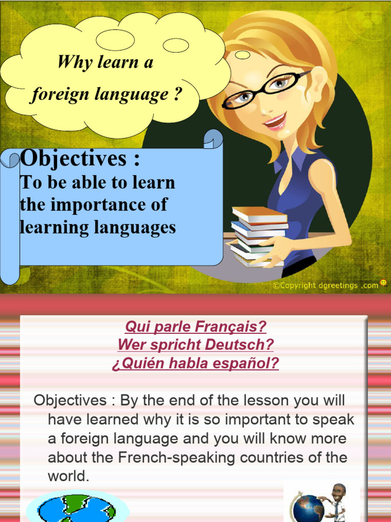 Why Learn A Foreign Language ?: Objectives | PDF
