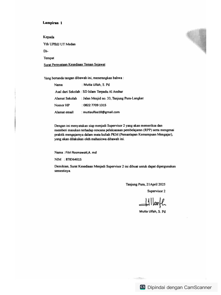 Kesediaan Teman Sejawat | PDF
