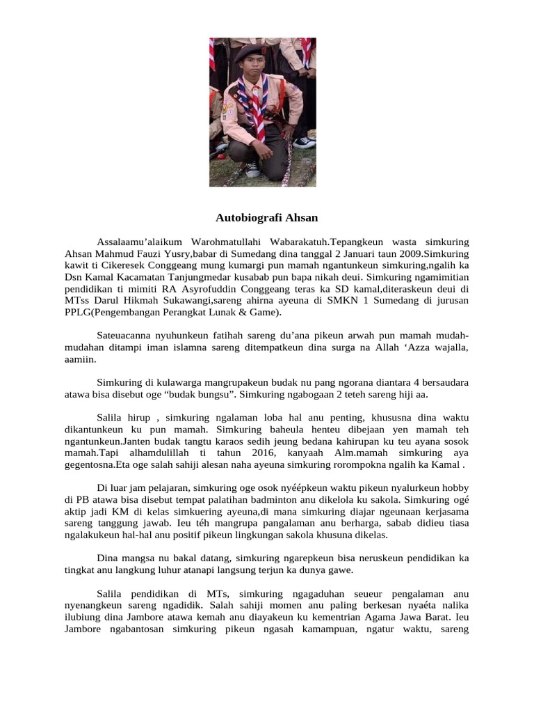 Autobiografi Ahsan | PDF