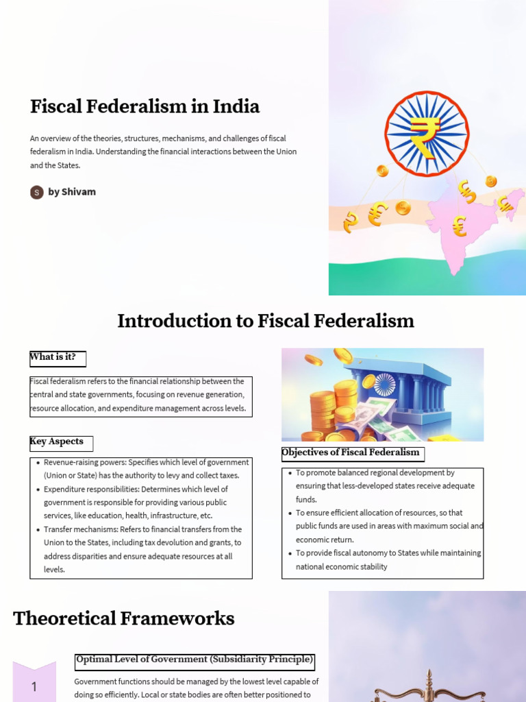 Understanding Fiscal Federalism in India | PDF | Taxes | Economies