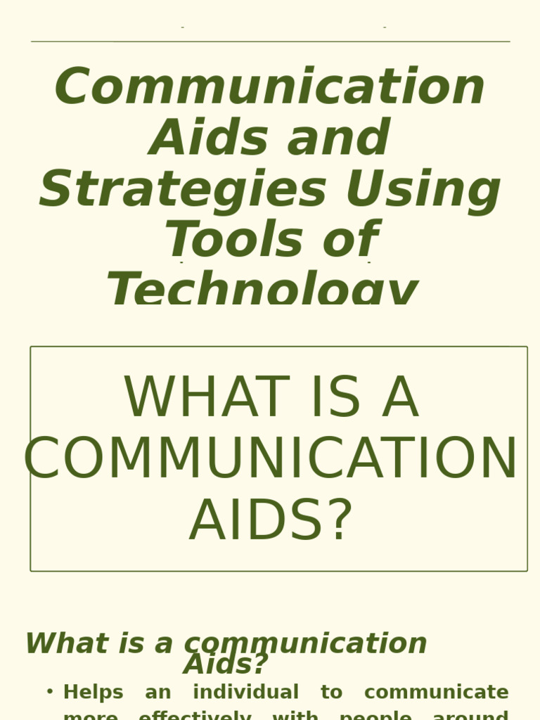 Communication Aid | PDF