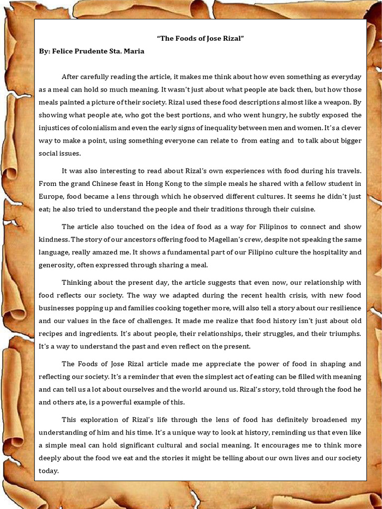 Rizal Add Reflection | PDF | Courage | Philippines