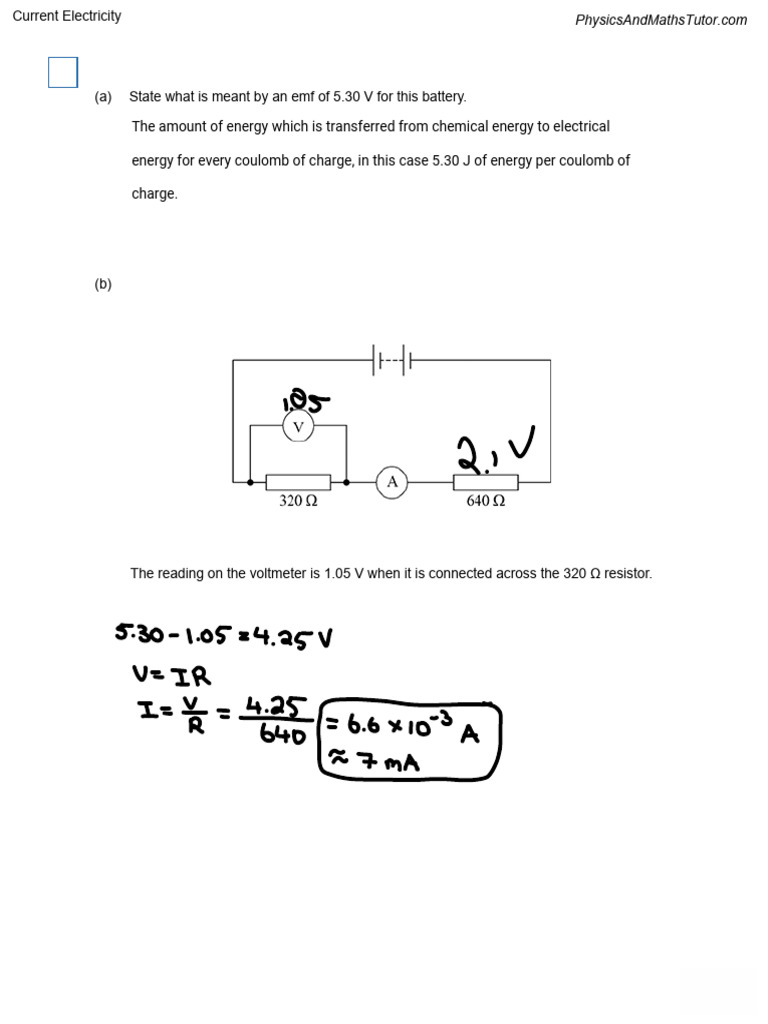 5.1. Current Electricity QP | PDF | Voltage | Resistor