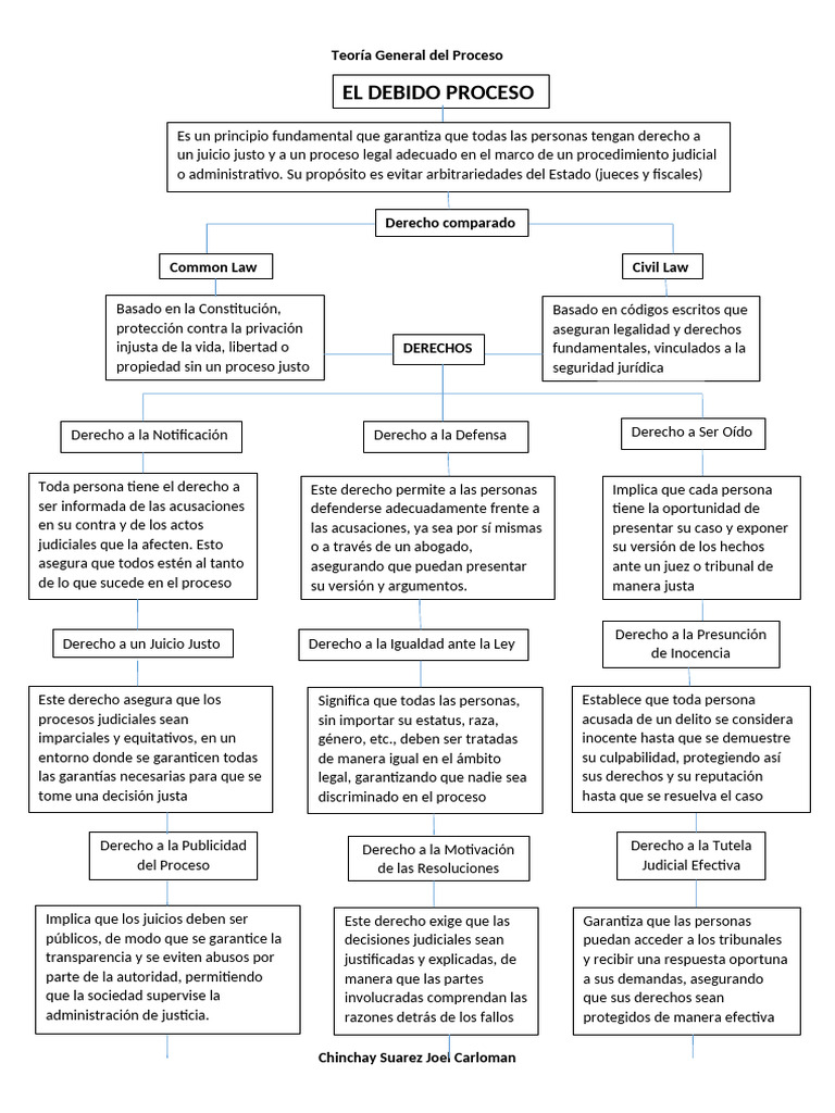 Mapa Conceptual Sobre El Debido Proceso | PDF | Debido al proceso ...
