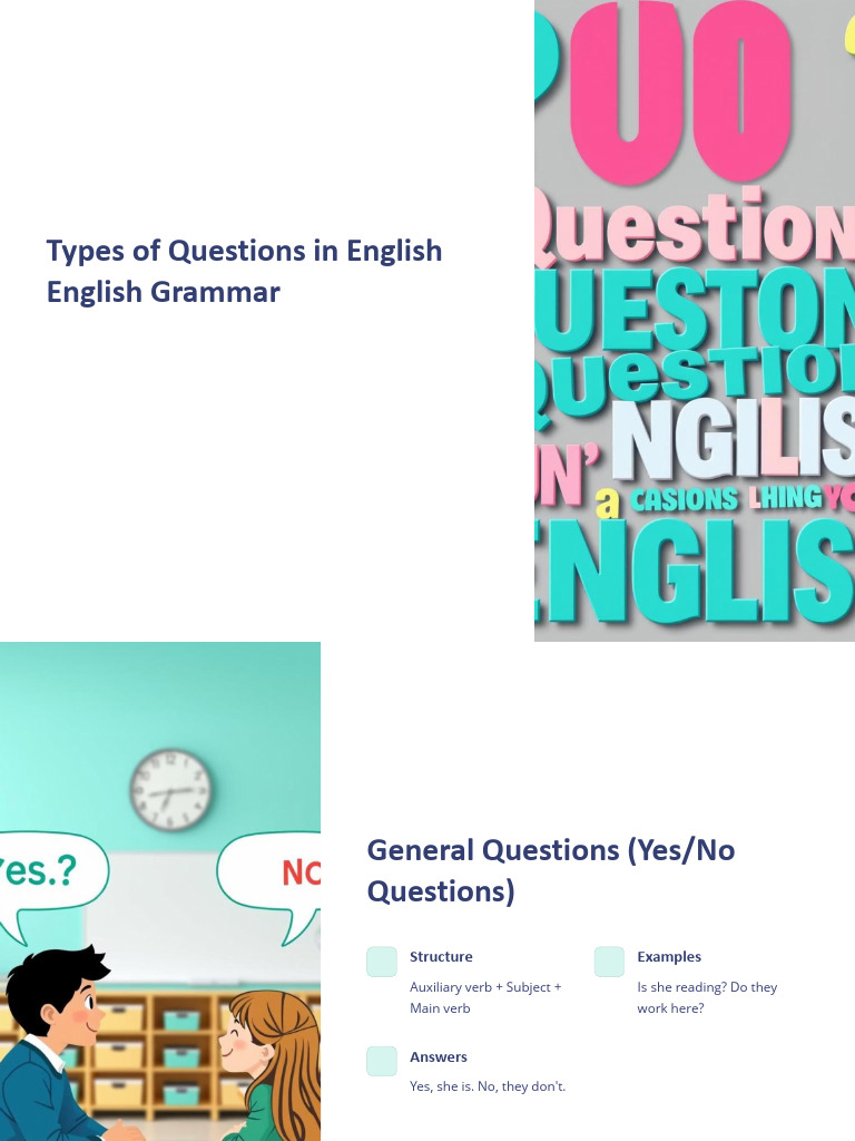Types of Questions in English English Grammar: Preencoded - PNG | PDF