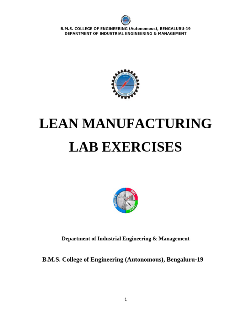 Lean Lab Exercises - MANUAL-2022 | PDF | Lean Manufacturing ...