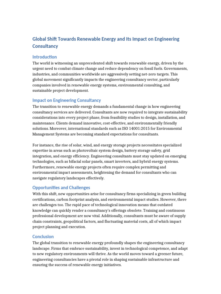 Global_Shift_Towards_Renewable_Energy | PDF | Renewable Energy ...