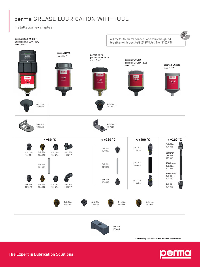 Installation Examples With Grease Line | PDF | Lubrication | Friction