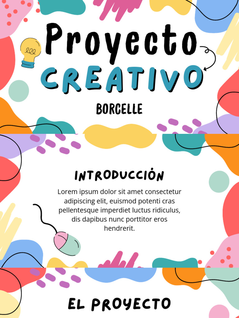 Presentación Diapositivas Propuesta Proyecto Creativo Organico Multicolor PDF | PDF