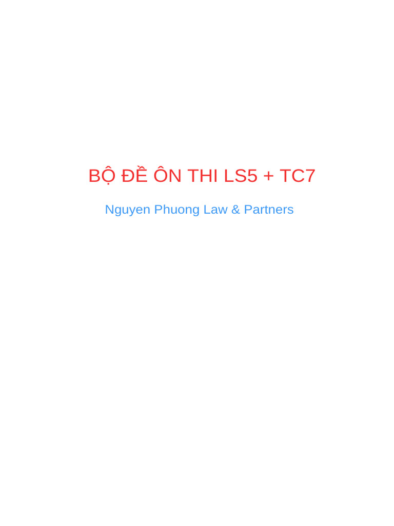 ĐỀ 5 + TC7 Updated | PDF