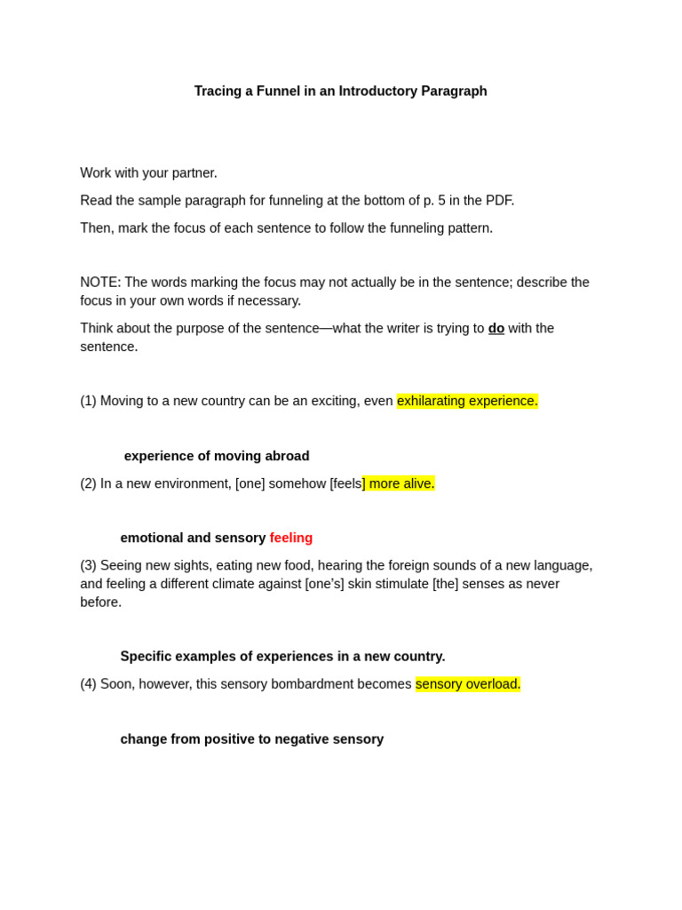 Tracing A Funnel - For Pairwork | PDF