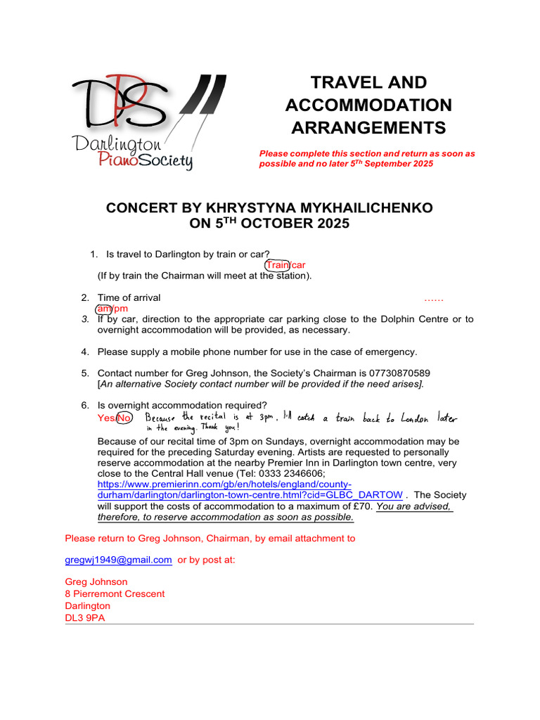 KM - DPS - Travel and Accommodation Arrangements - 05.10.2025 | PDF