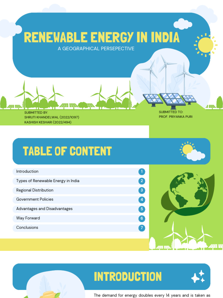 Renewable Energy in India | PDF | Wind Power | Renewable Energy
