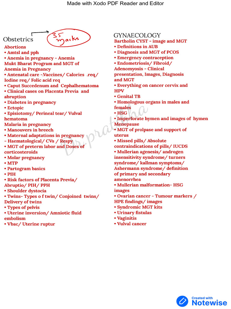 Obs-Gynae PYT'S PDF | PDF