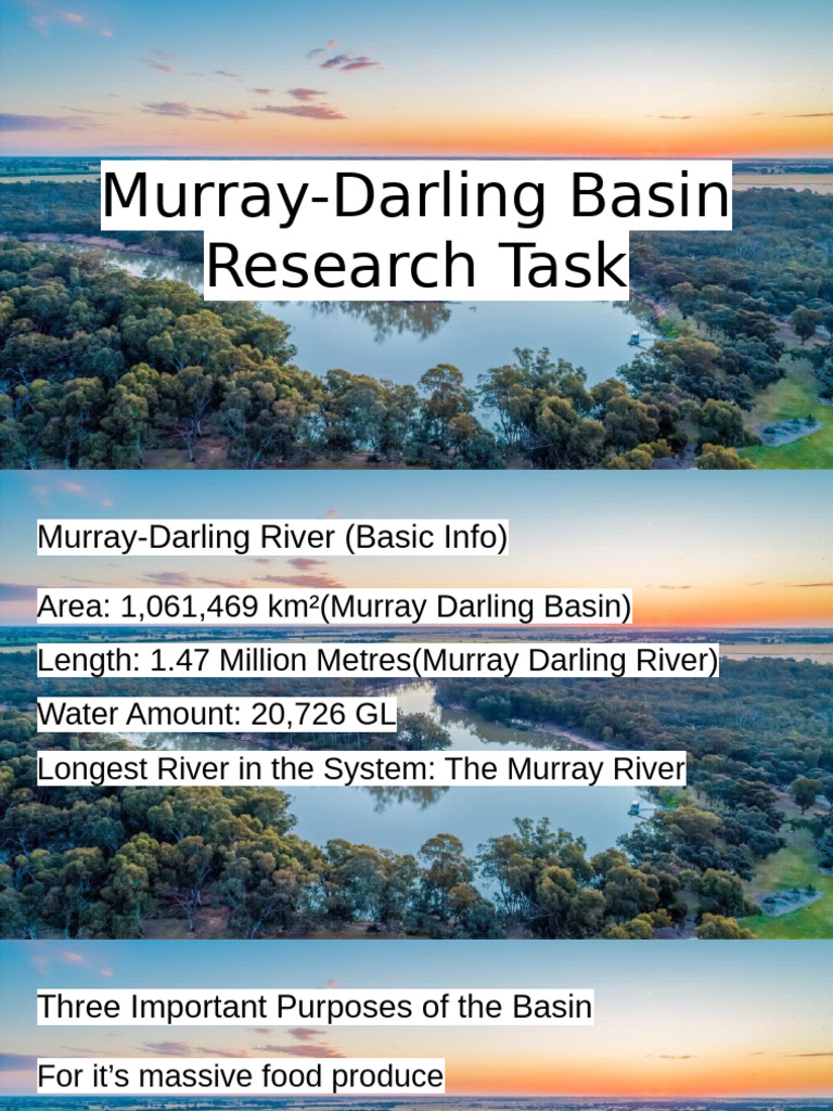 Murray-Darling Basin Research Task | PDF