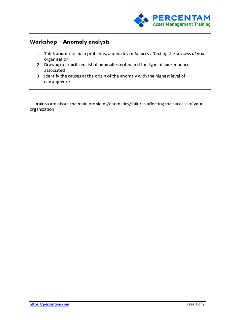 Anomaly Analysis Workshop Guide | PDF
