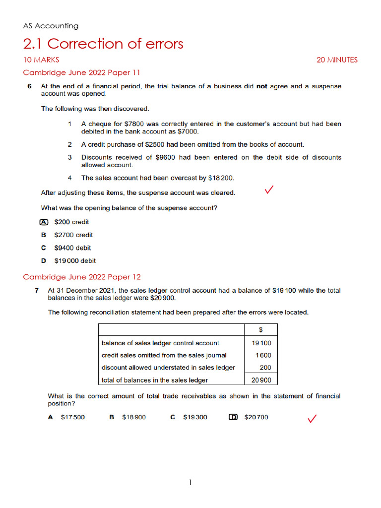 2.1 Errors MCQ 2022-2023 | PDF