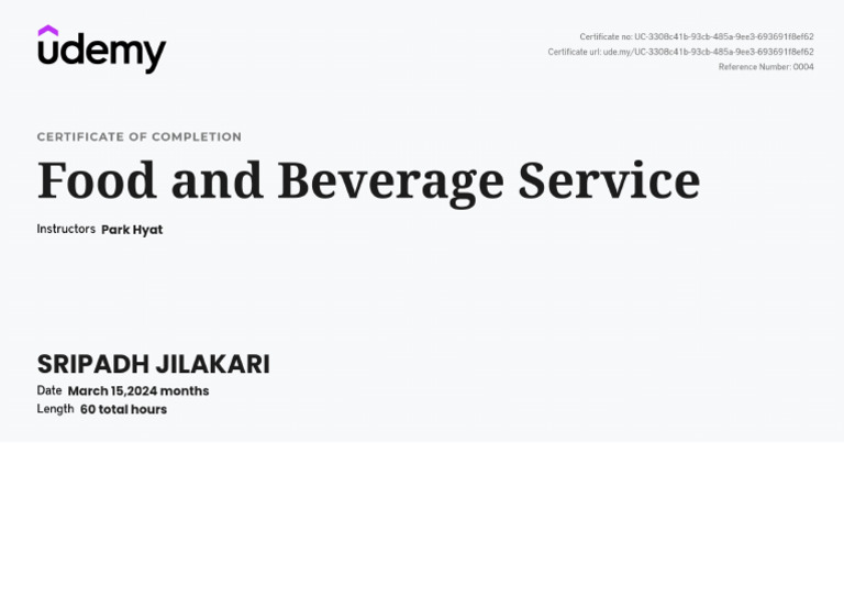 Udemy Certificate (1) | PDF