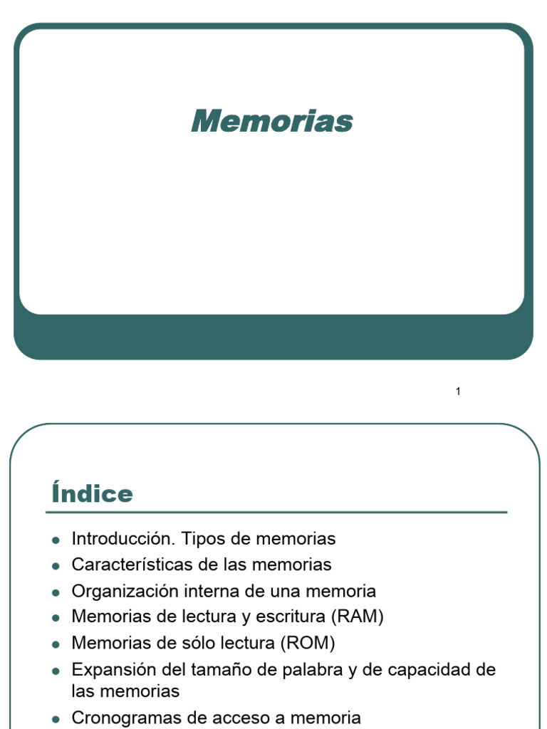 Tipos y características de memorias digitales | PDF | Almacenamiento de ...