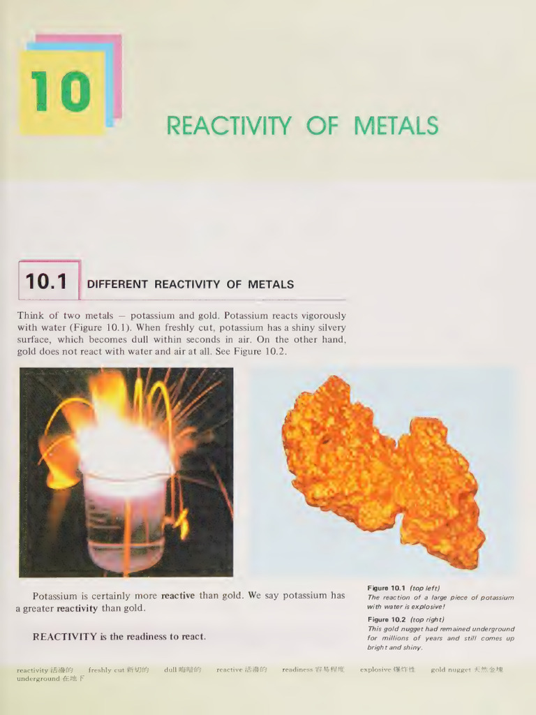 CH 10 Reactivity of Metals | PDF | Redox | Magnesium
