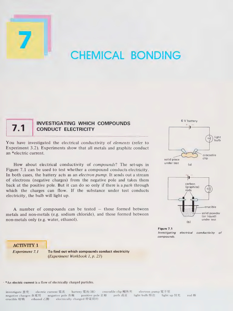Ch 7 Chemical Bonding | PDF | Ion | Electrolyte