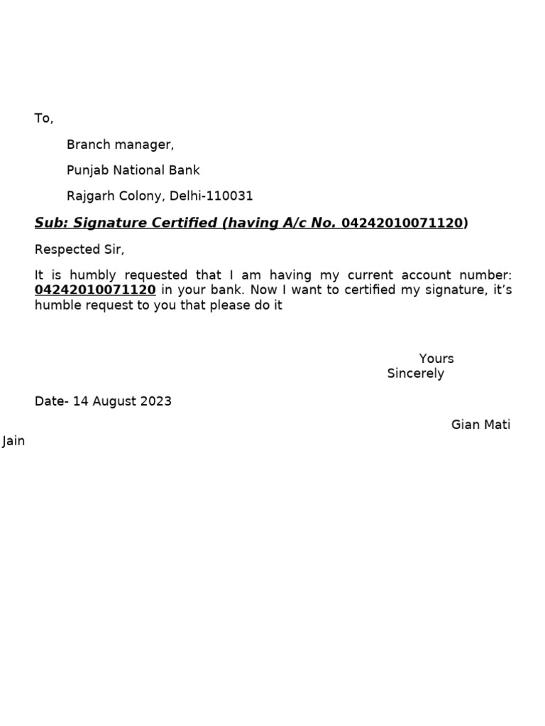 Application For Signature Certified | PDF