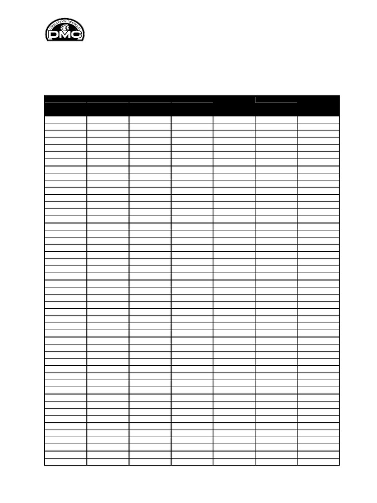 DMC Corresponding colours | PDF