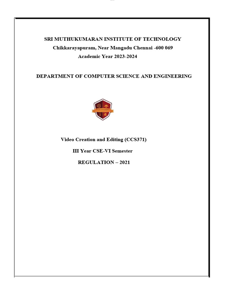 Video Creation and Editing Manual | PDF | Cinematography | Documentary Film