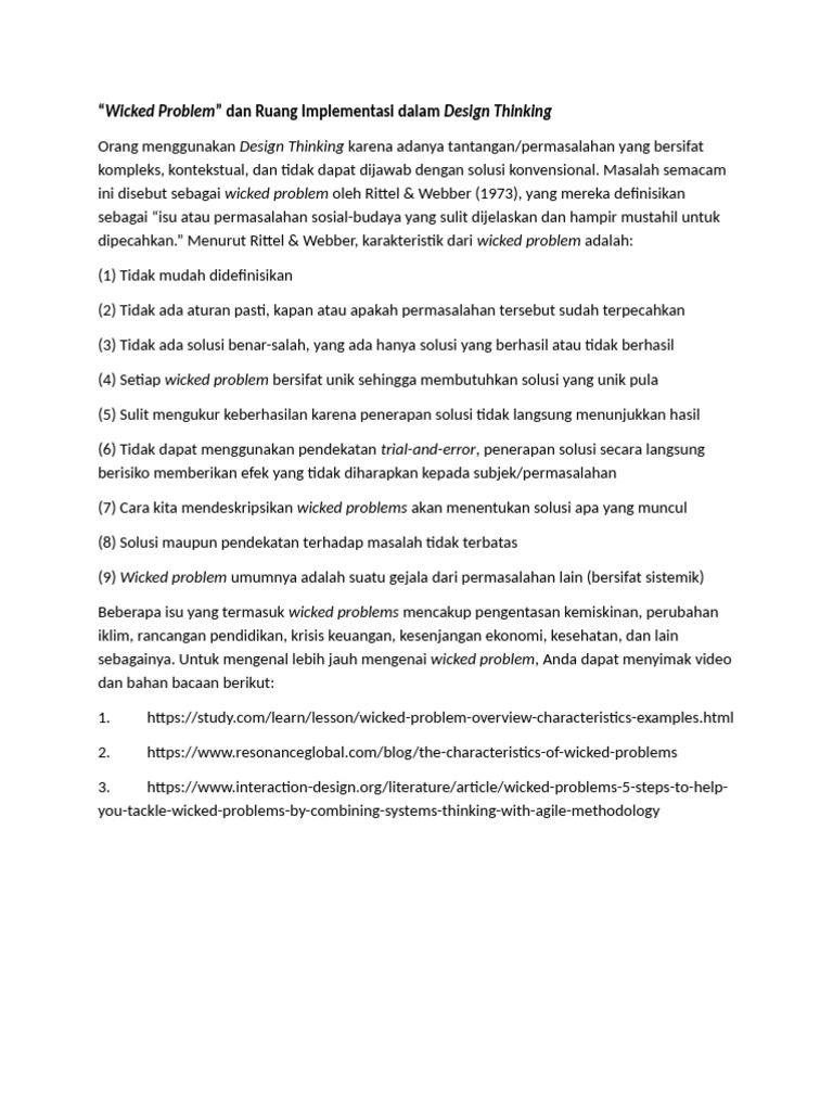 Memahami Wicked Problems dalam Kebijakan | PDF