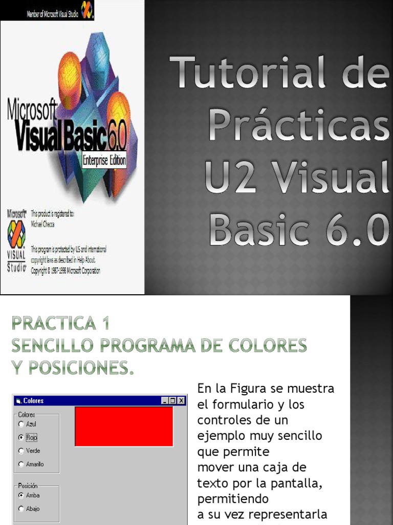 Visual Basic 6.0 Practicas | PDF | Modelo de color Rgb | Software