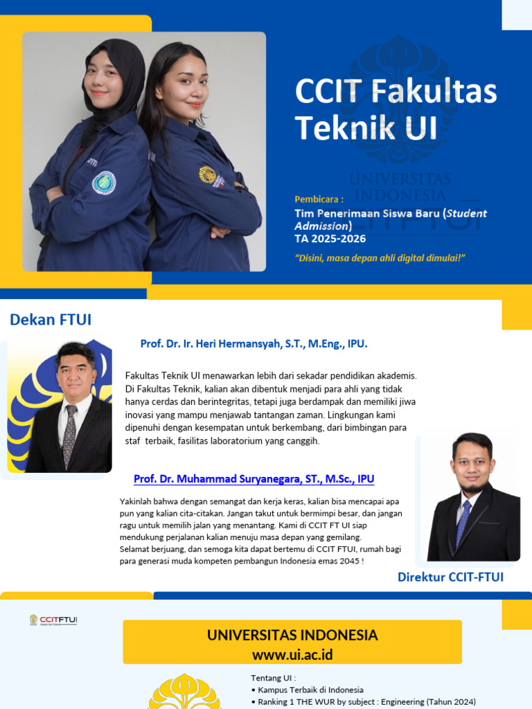 Presentasi Ccit-Ftui Ta 20252026 | PDF