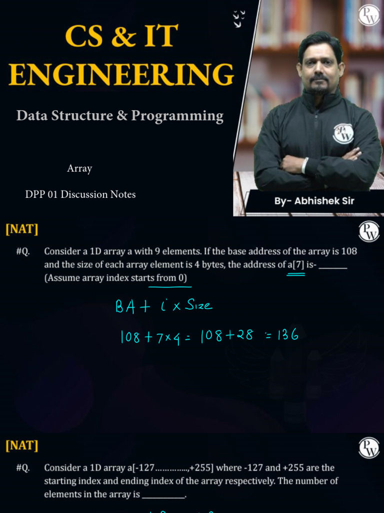 Array - DPP 01 Discussion Notes | PDF