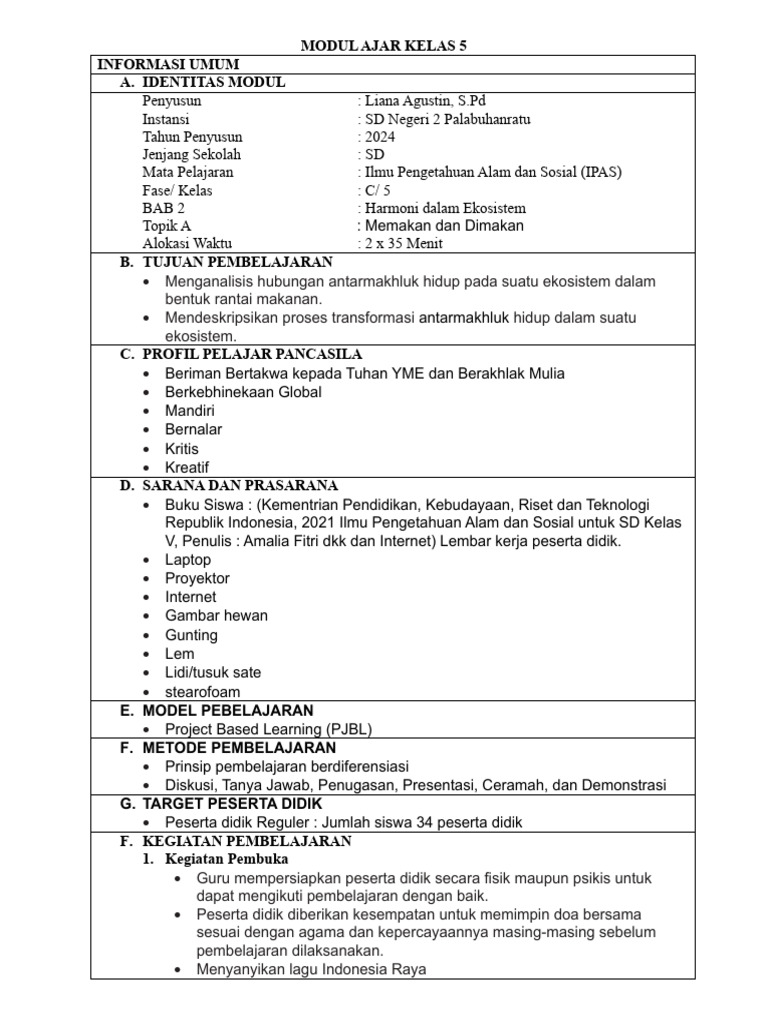 Modul Observasi LIANA FIX Upload Ok | PDF