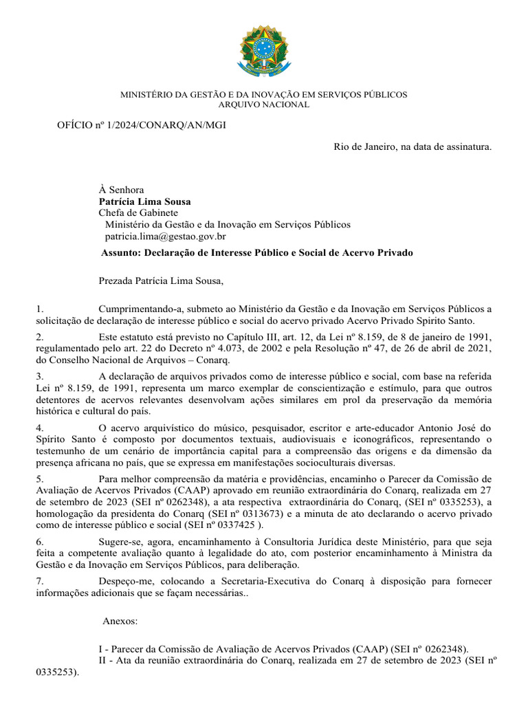 SEI 0337273 Oficio 1 | PDF