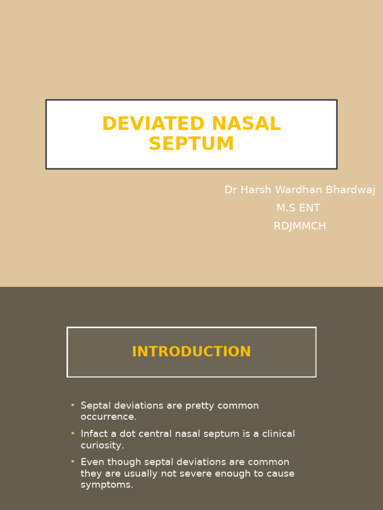 Deviated Nasal Septum | PDF | Human Nose | Rhinology