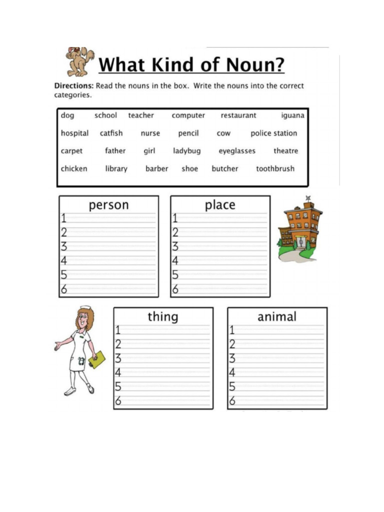 Nouns Worksheet | PDF