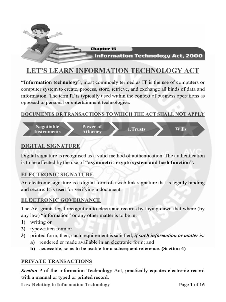 Overview of Information Technology Act | PDF | Information Technology ...