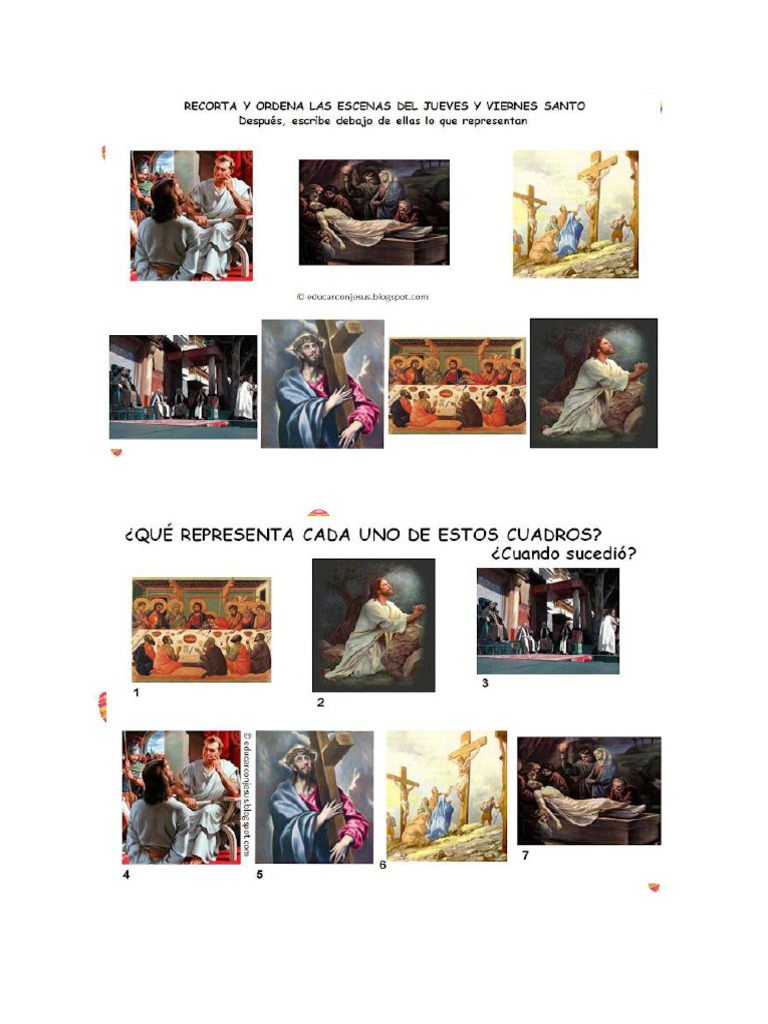Actividad de Semana Santa | PDF