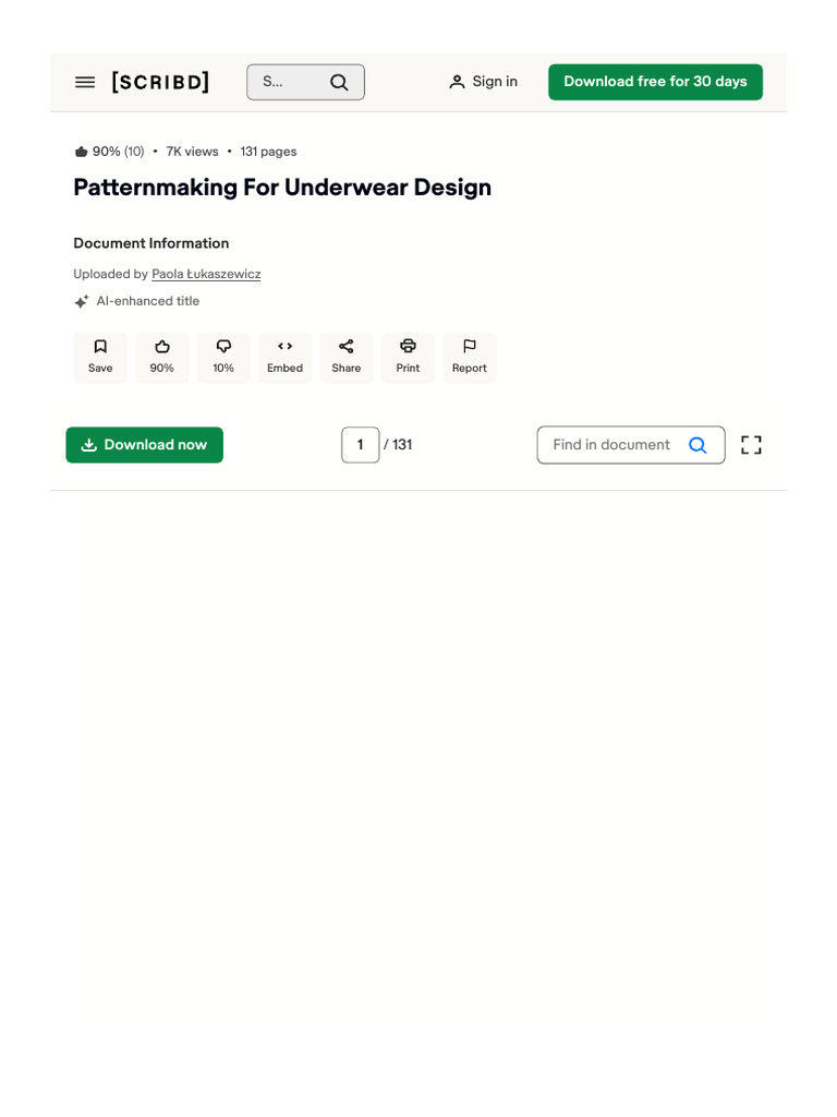 Patternmaking For Underwear Design - PDF | PDF | Scribd