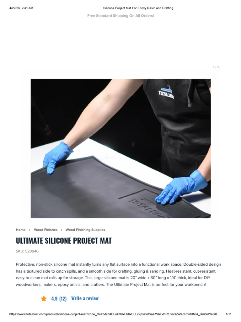 Silicone Project Mat For Epoxy Resin and Crafting | PDF | Silicone ...